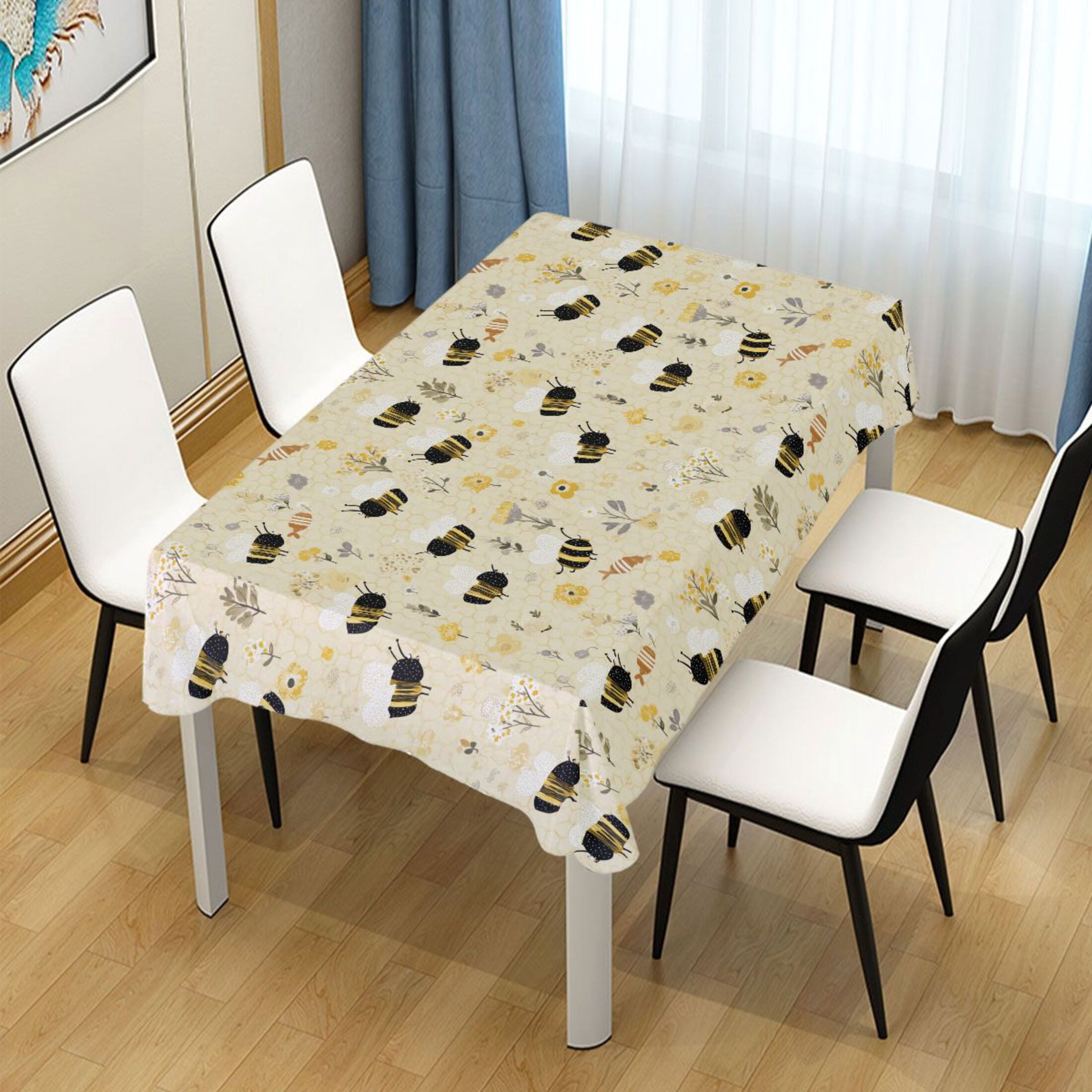 54x72in Square Printed Tablecloth Easy-Care Decorative Table Cloth for ...