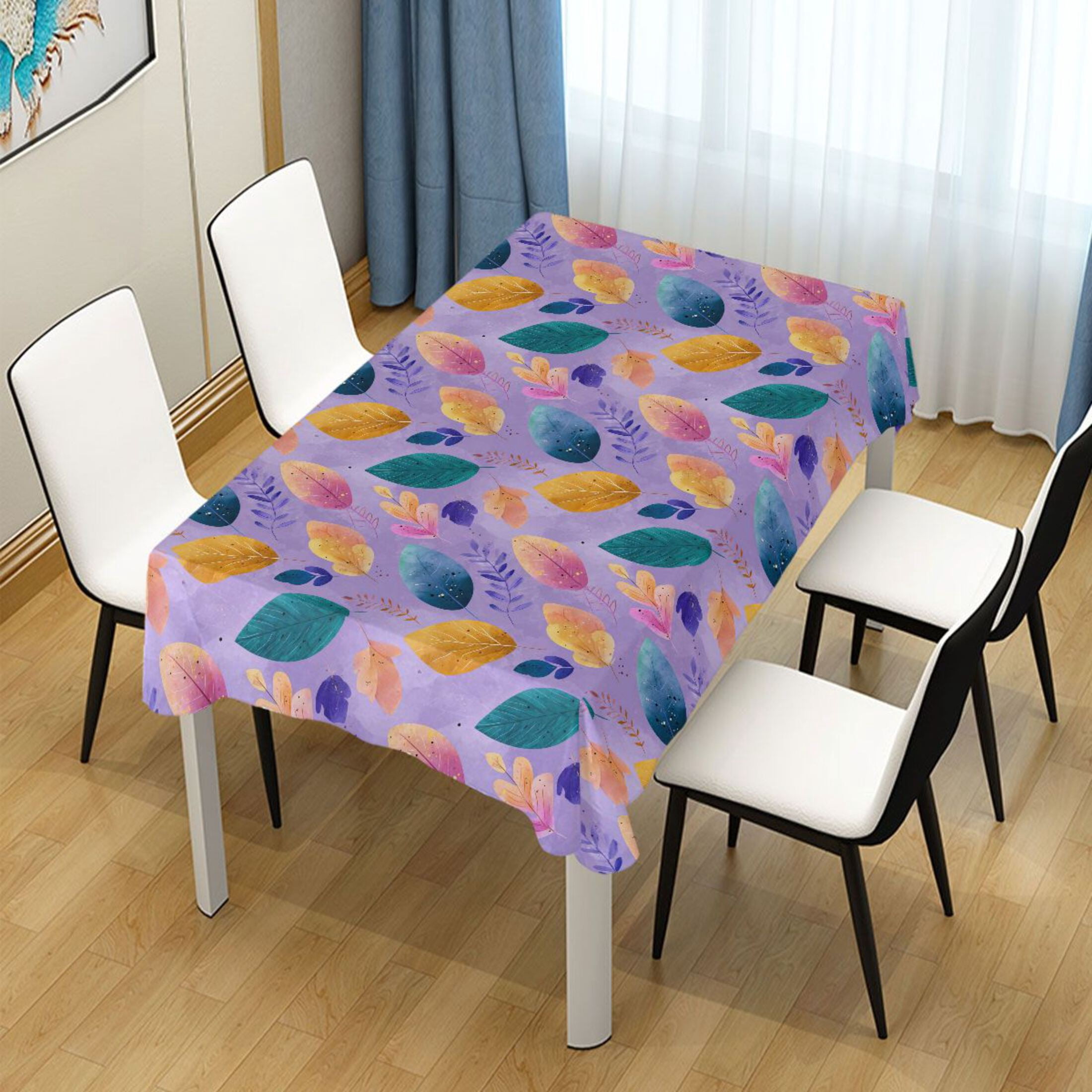 54x72in Square Printed Tablecloth Easy-Care Decorative Table Cloth for ...