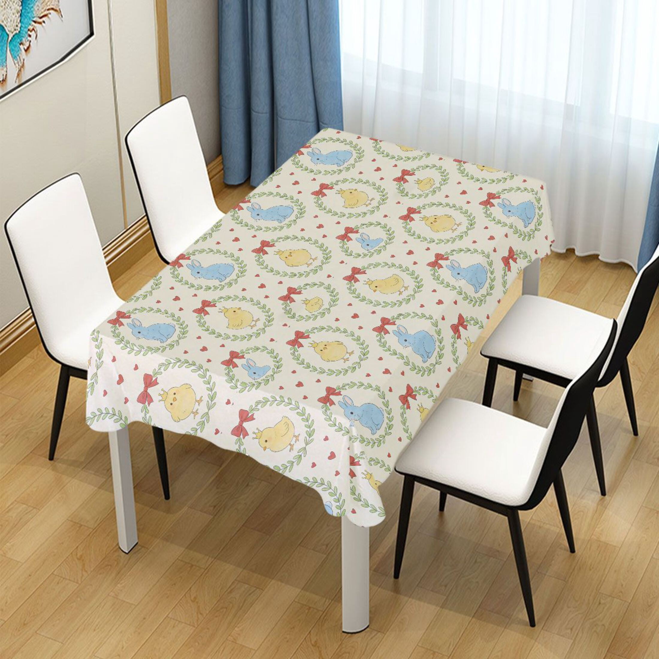 54x72in Square Printed Tablecloth Easy-Care Decorative Table Cloth for ...