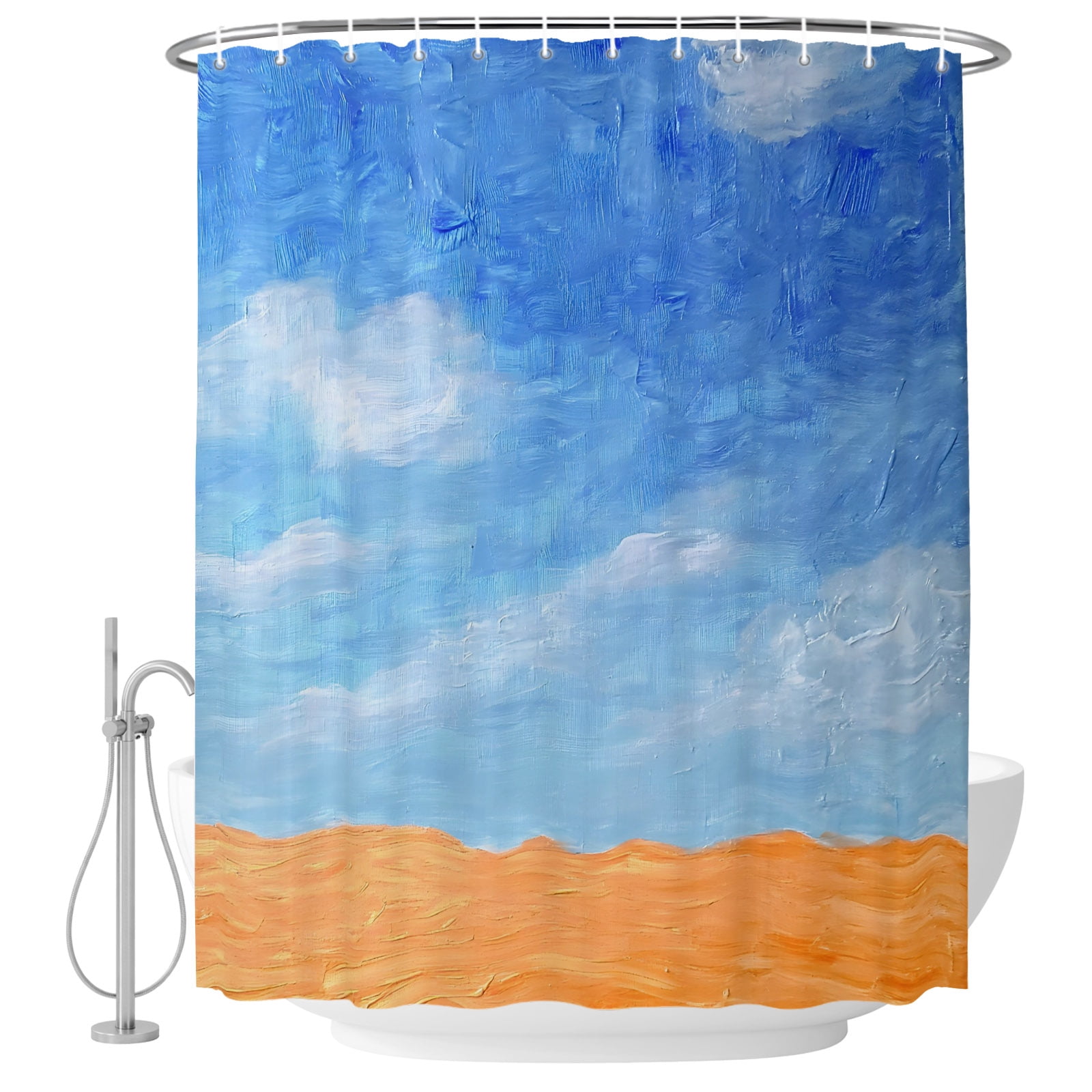54x78 Inch Shower Curtain Decorative Blue Sky Bathtub Bath Curtains ...