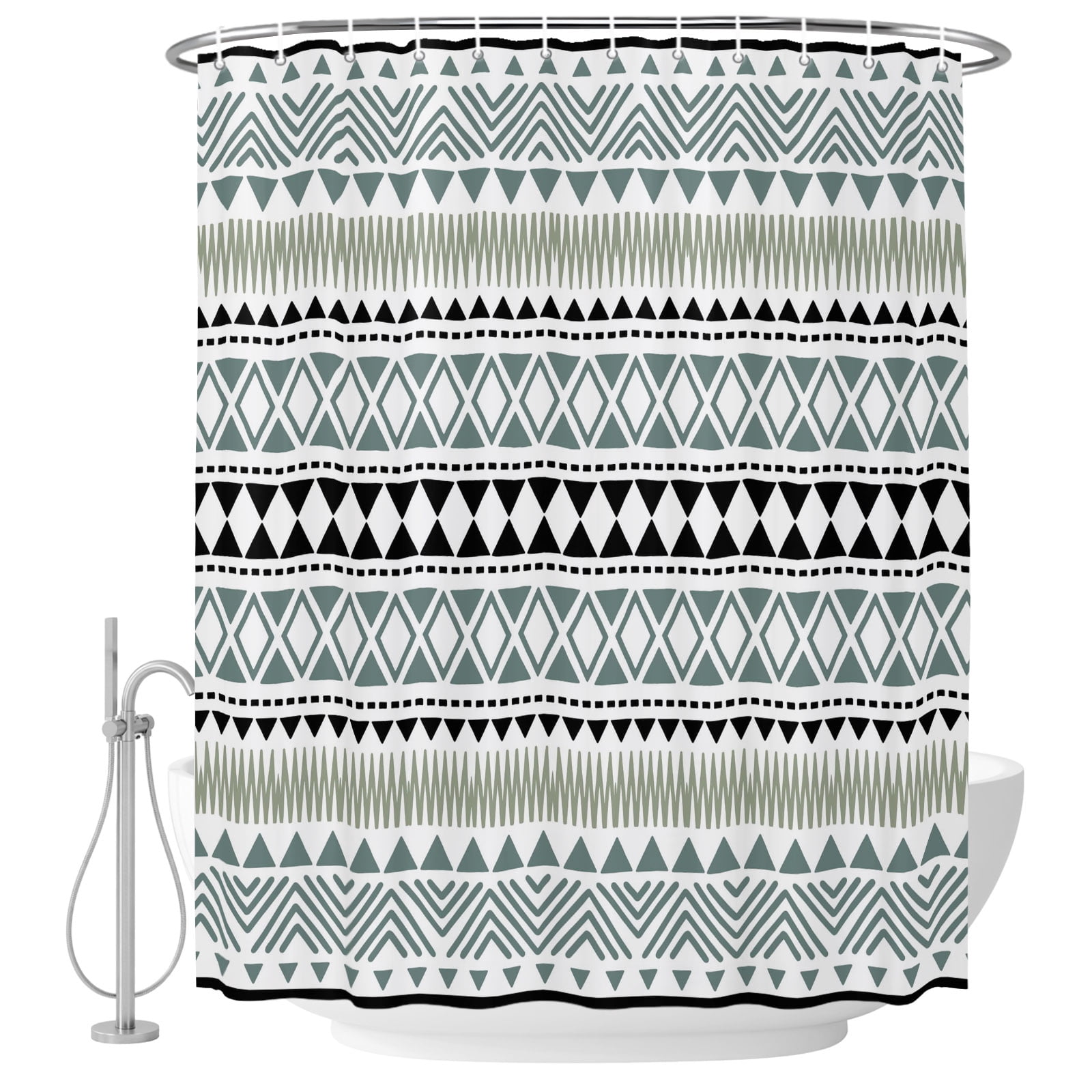 54x78 Inch Shower Curtain Decorative Ethnic Tribe Boho Bathtub Bath ...