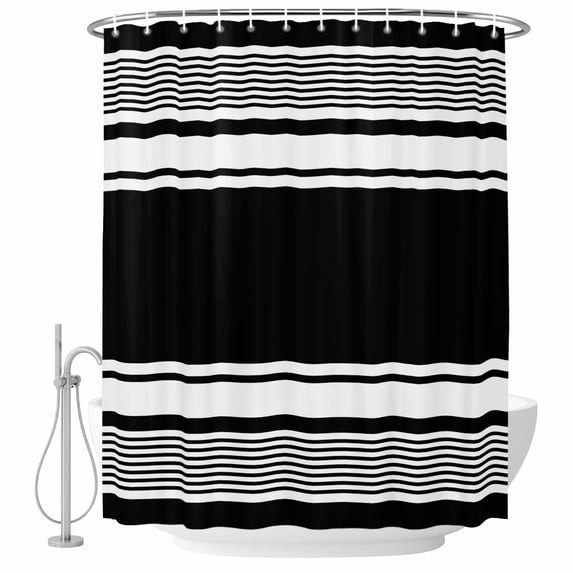 54x78 Inch Shower Curtain Decorative Farmhouse Black Bathtub Bath ...