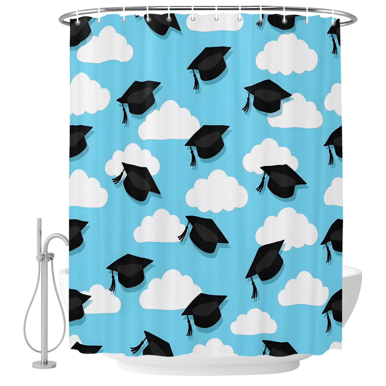 54x78 Inch Shower Curtain Decorative Graduation Celebration Bathtub ...