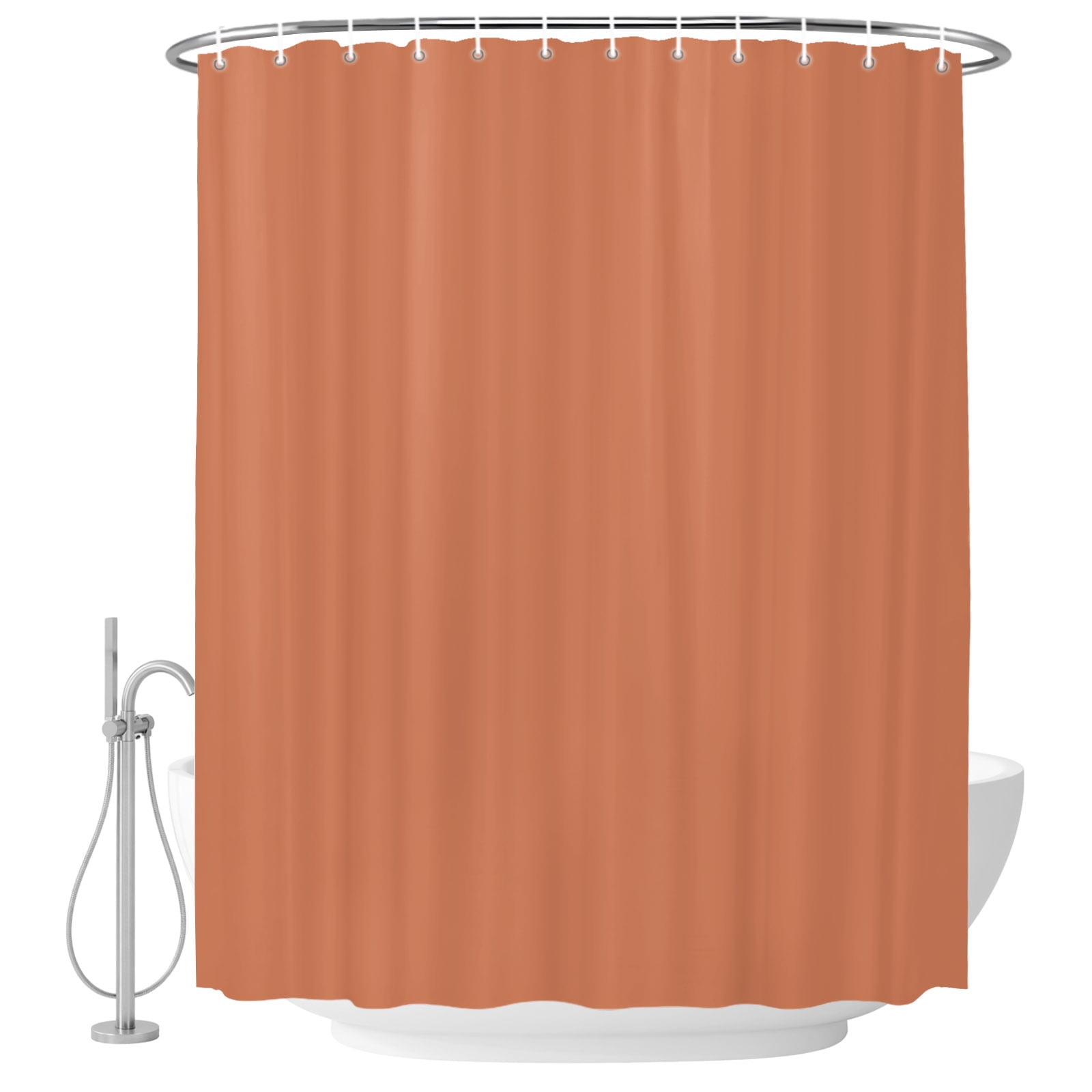 54x78 Inch Shower Curtain Decorative Orange Bathtub Bath Curtains ...