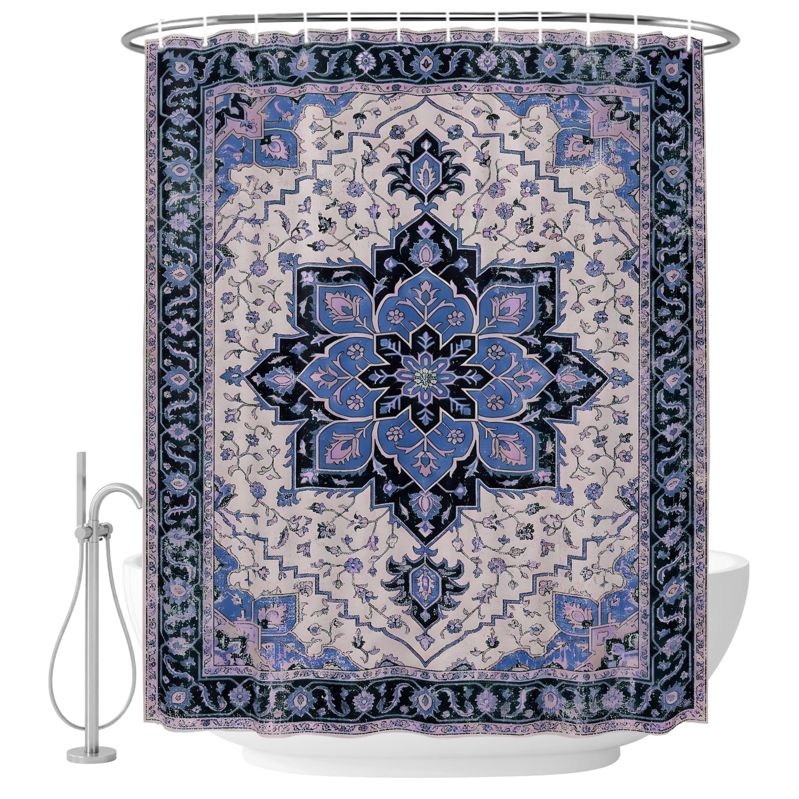 54x78 Inch Shower Curtain Decorative Retro Ethnic Bathtub Bath Curtains ...