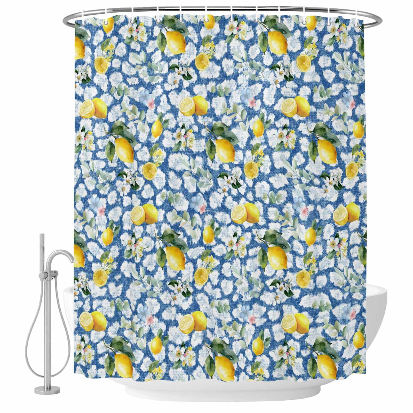 54x78 Inch Shower Curtain Decorative Summer Lemon Bathtub Bath Curtains ...