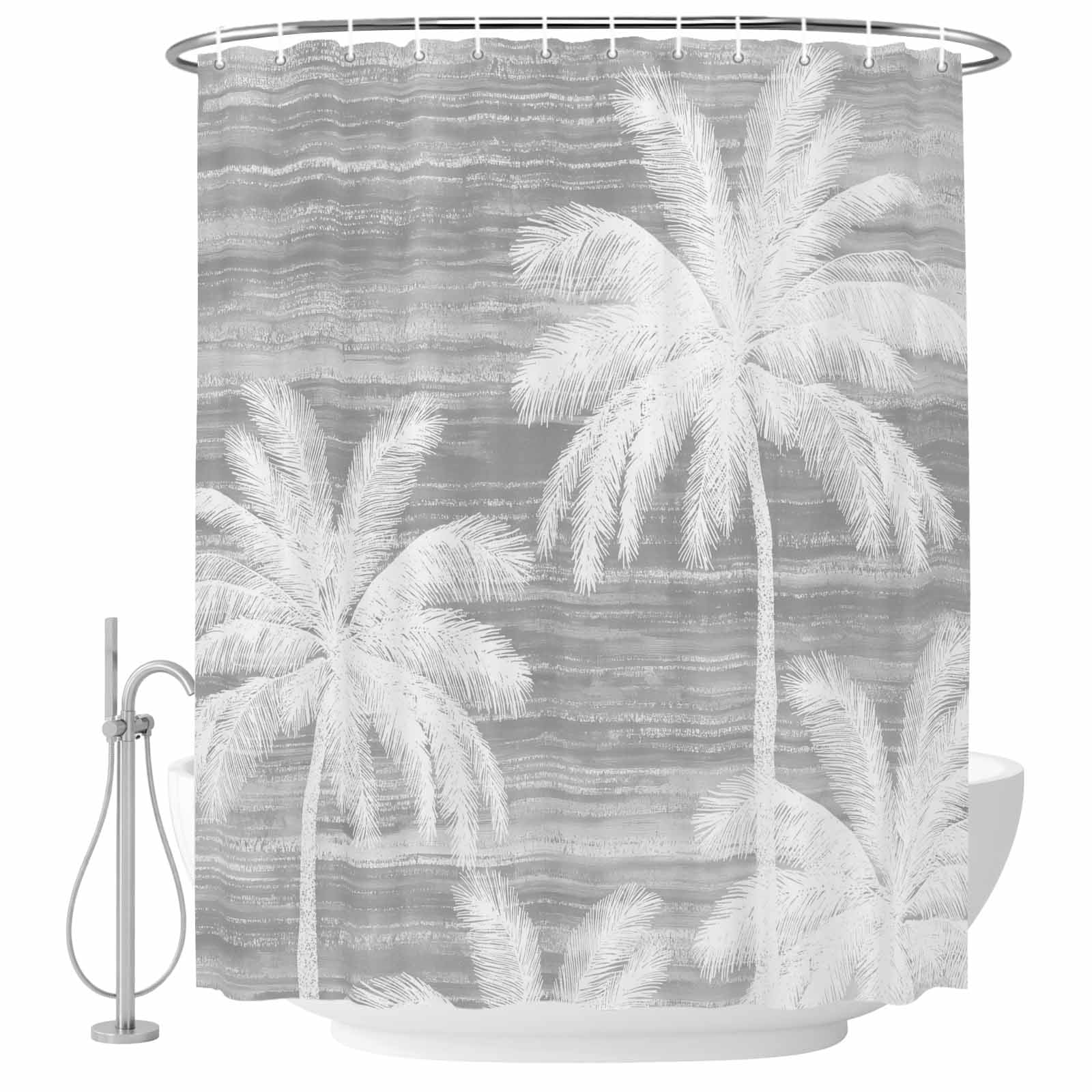 54x78 Inch Shower Curtain Decorative Summer Palm Trees Bathtub Bath ...