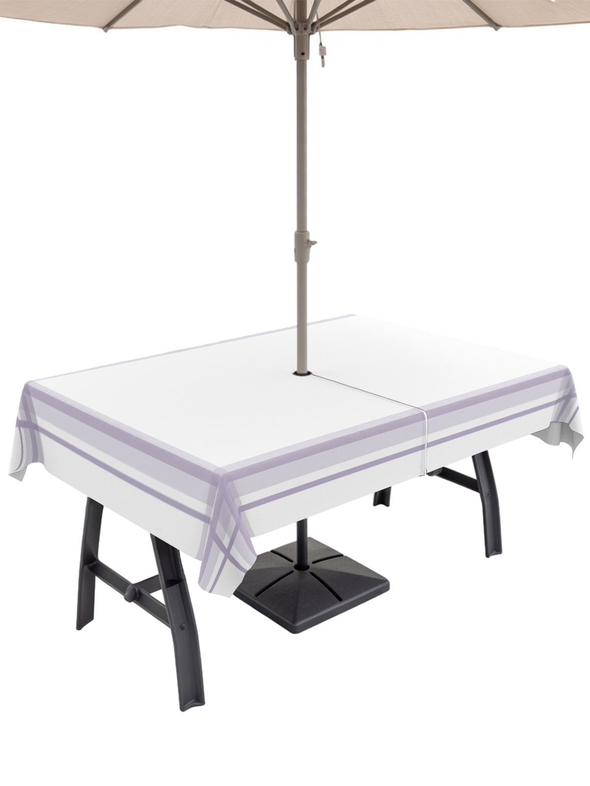 54x80 Inch Outdoor Tablecloth with Umbrella Hole Zipper Rectangle ...