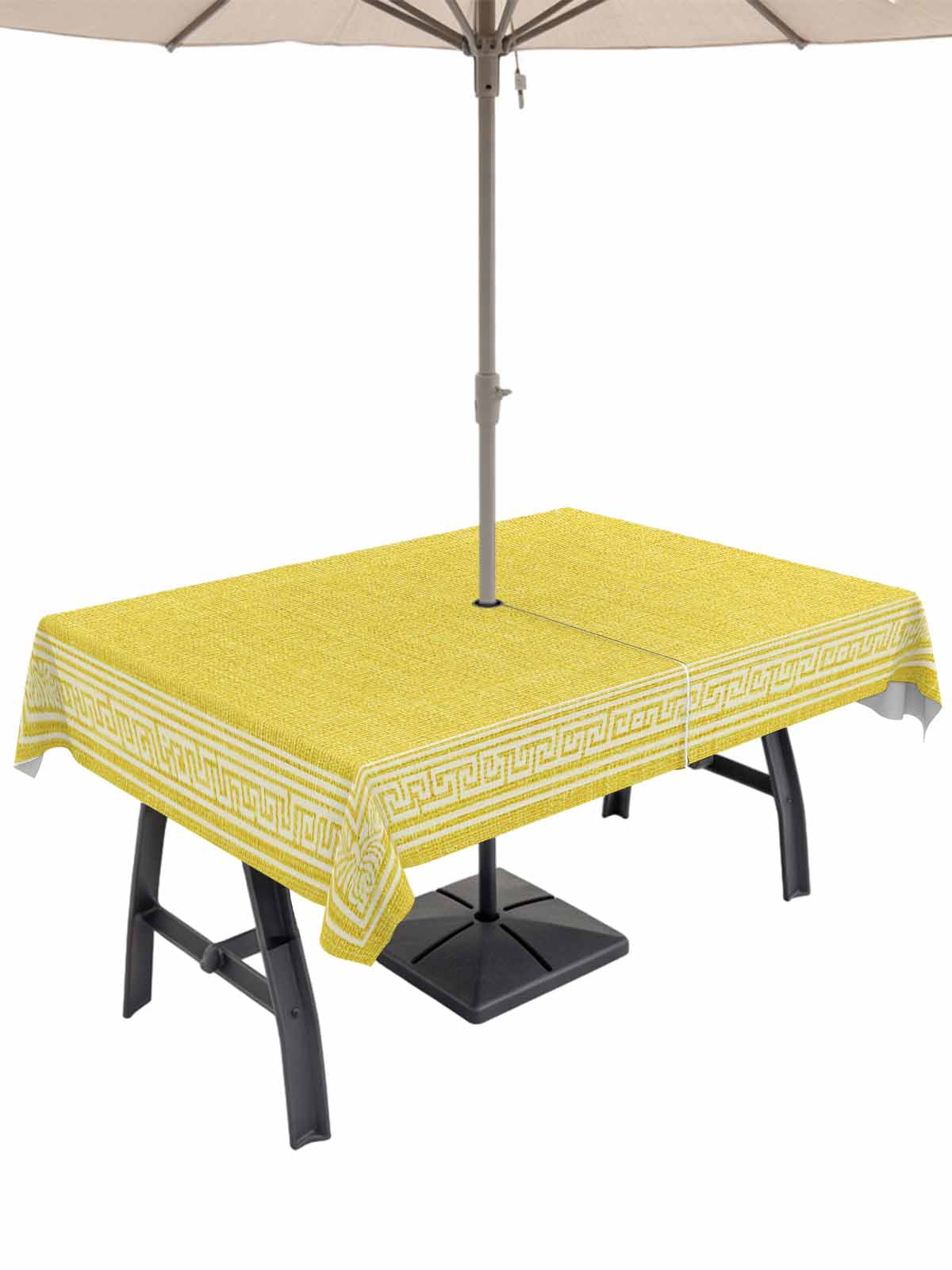 54x80 Inch Outdoor Tablecloth with Umbrella Hole Zipper Rectangle ...
