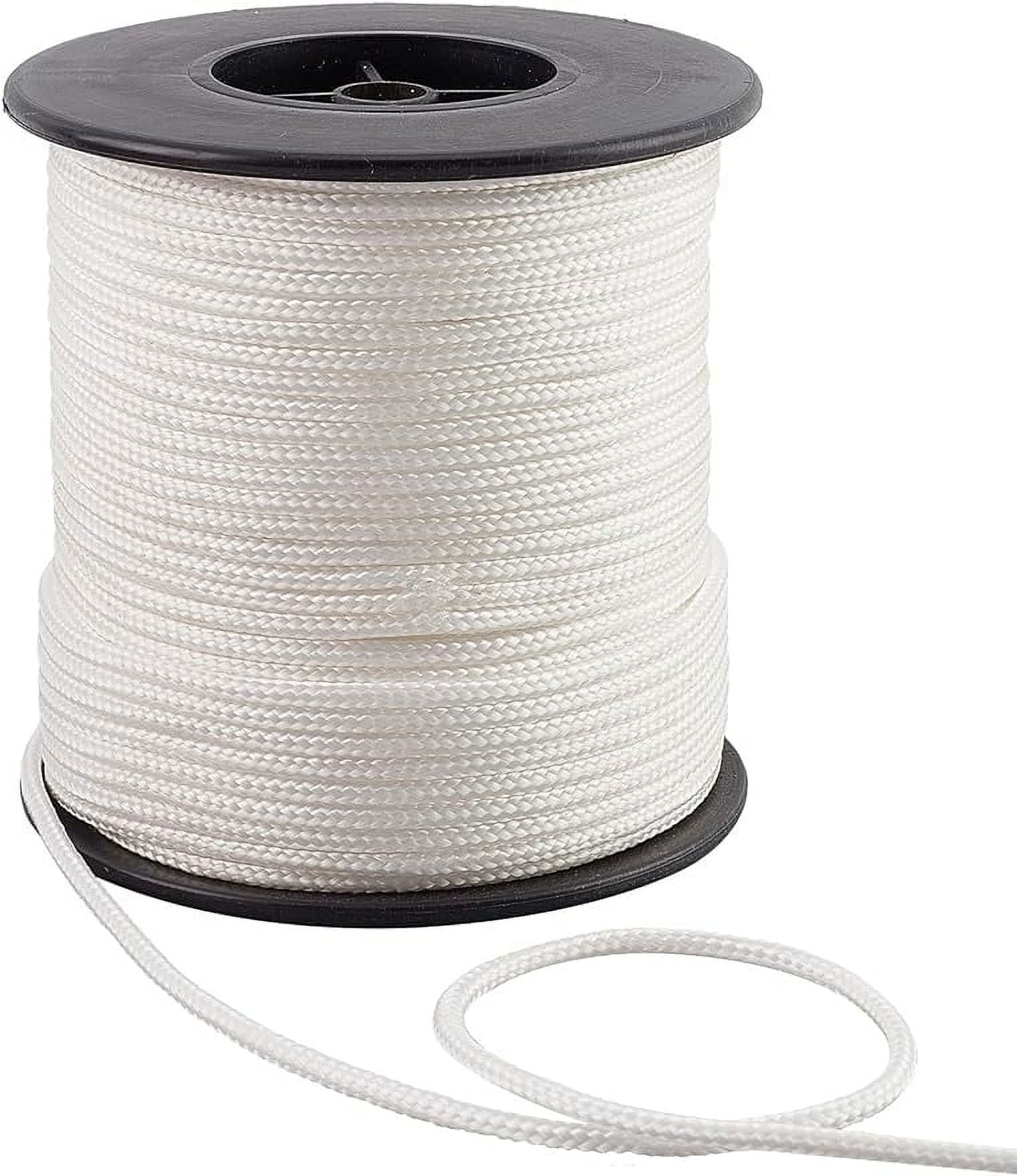54yard 3mm White Parachute Cord Nylon Rope Cord Blinds String Braided ...