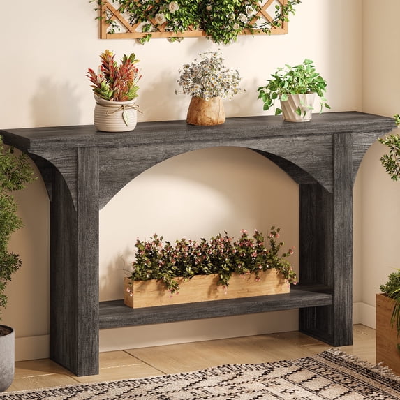 Tarnorci 55" Console Tables for Entryway Hallway, Living Room， Gray ...