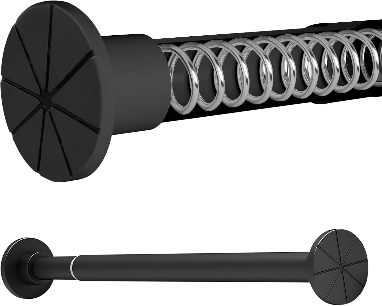 55-290cm Tension Rods, Shower Curtain Rod, Adjustable Spring Steel ...