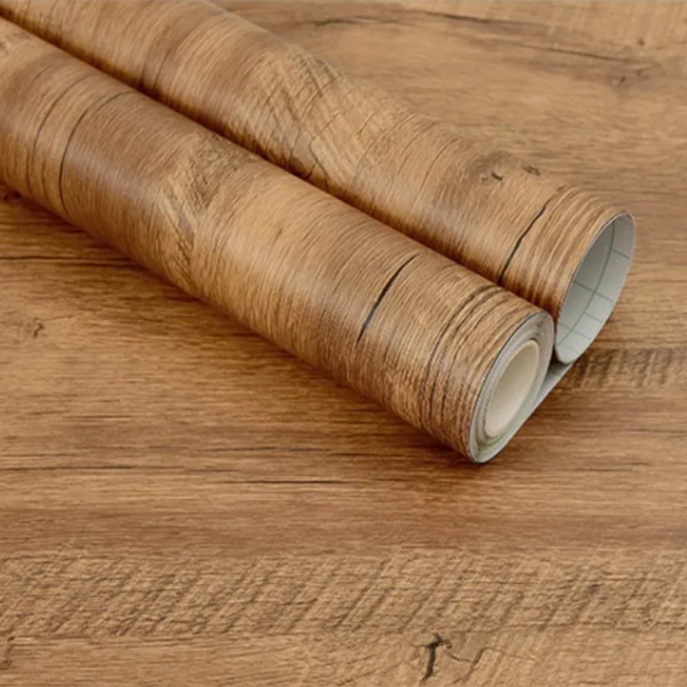 55/40cm Wood Grain Vinyl Wallpaper for Door Wardrobe Cupboard Table ...
