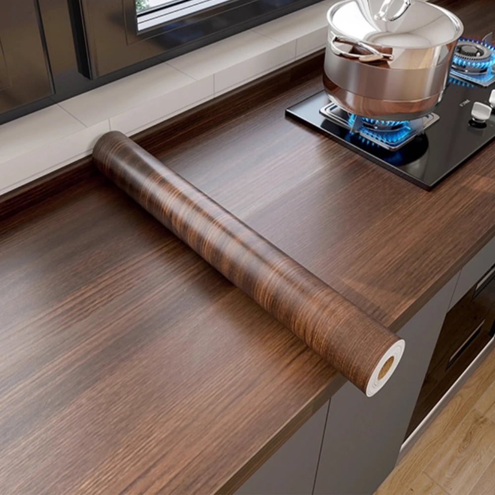 55/40cm Wood Grain Vinyl Wallpaper for Door Wardrobe Cupboard Table ...