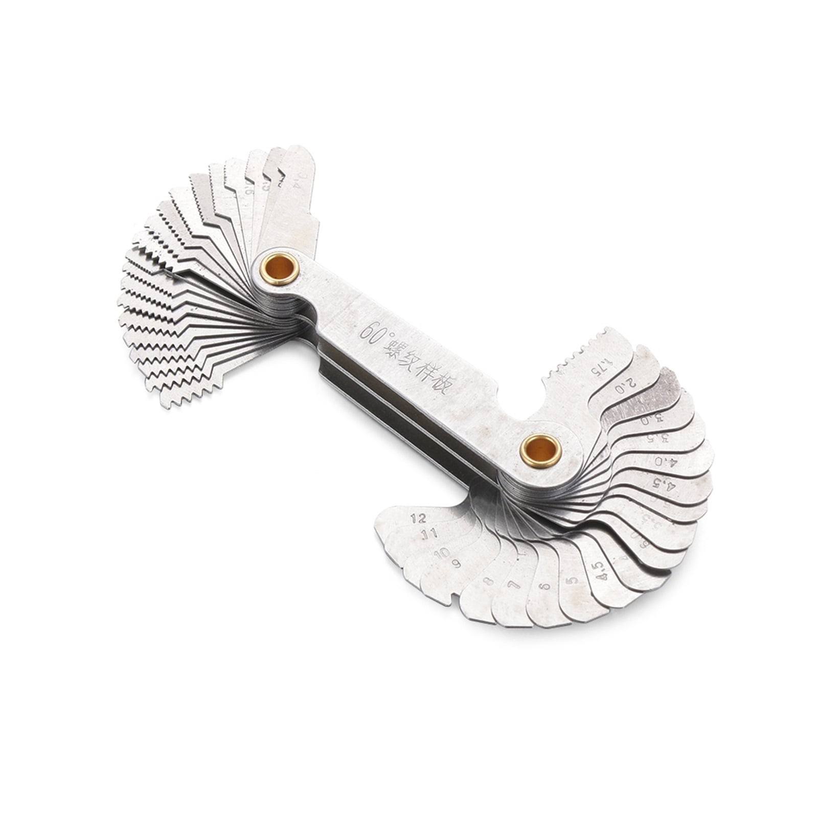 55/60 Degree Metric Inch Thread Gauge Gear Tooth Screw Pitch Gauges ...