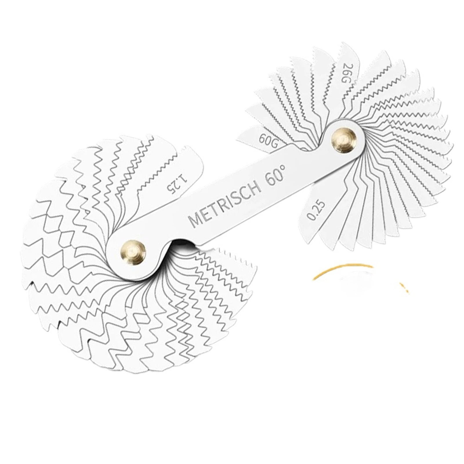 55/60 Degree Thread Gauge Metric Gear Tooth Screw Pitch Gauges Carbon ...