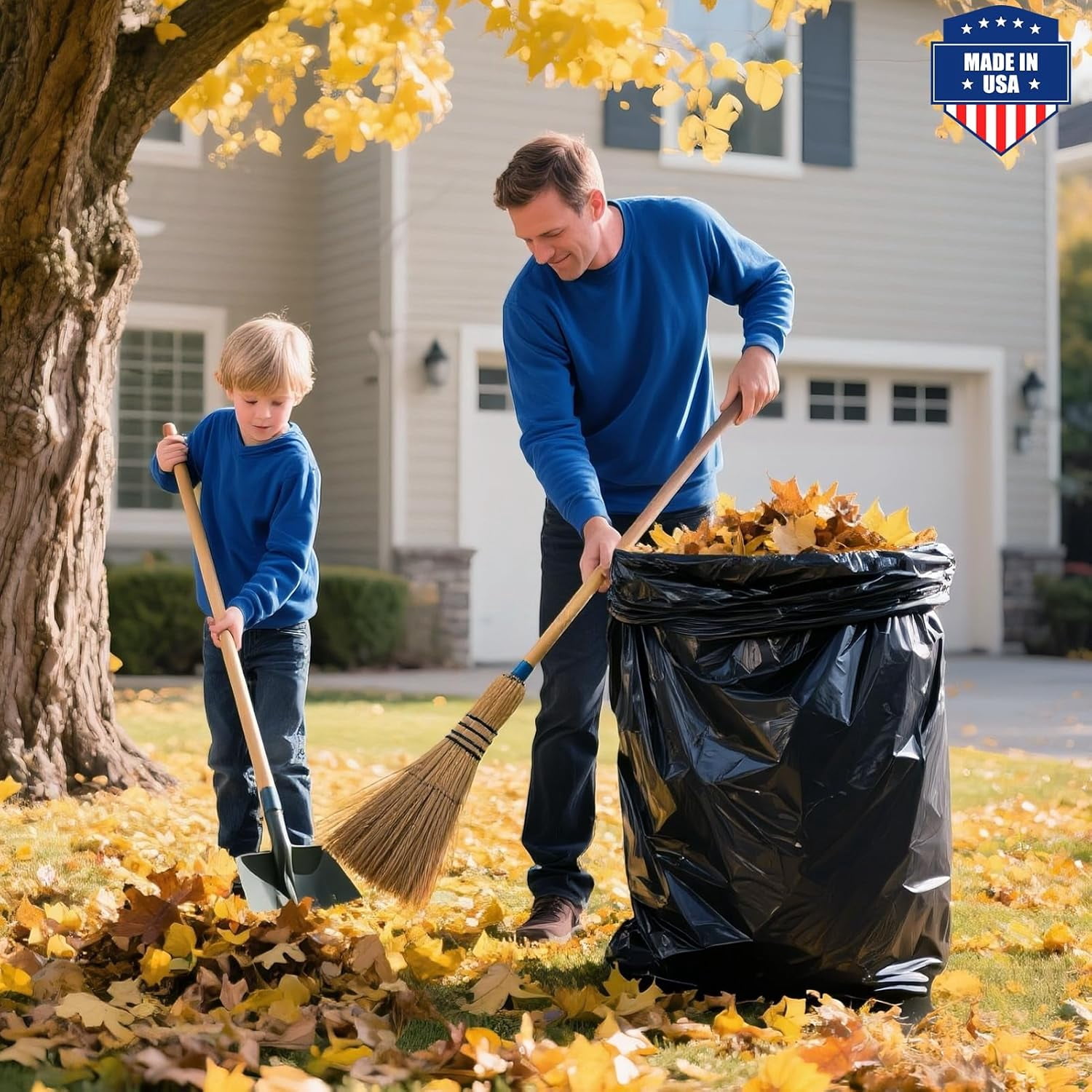 55-60 Gallon Extra Large Trash Bags, 100 Count Black Garbage Bags, 23 ...