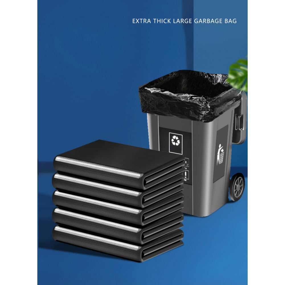 55-60 Gallon Large Trash Bags | 50 Bags | Durable Large Black Garbage ...