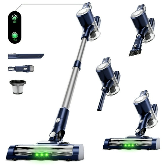 55-70KPa 3-Speed Vertical Vacuum Cleaner, 45Min Runtime Detachable ...