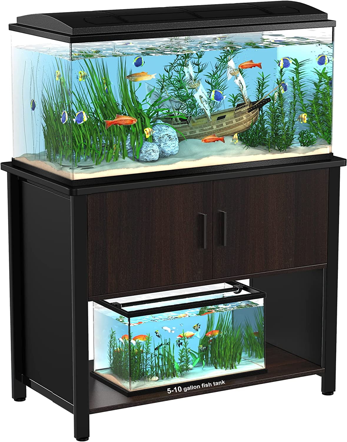 55-75 Gallon Fish Tank Stand Heavy Duty Metal Aquarium Stand with ...