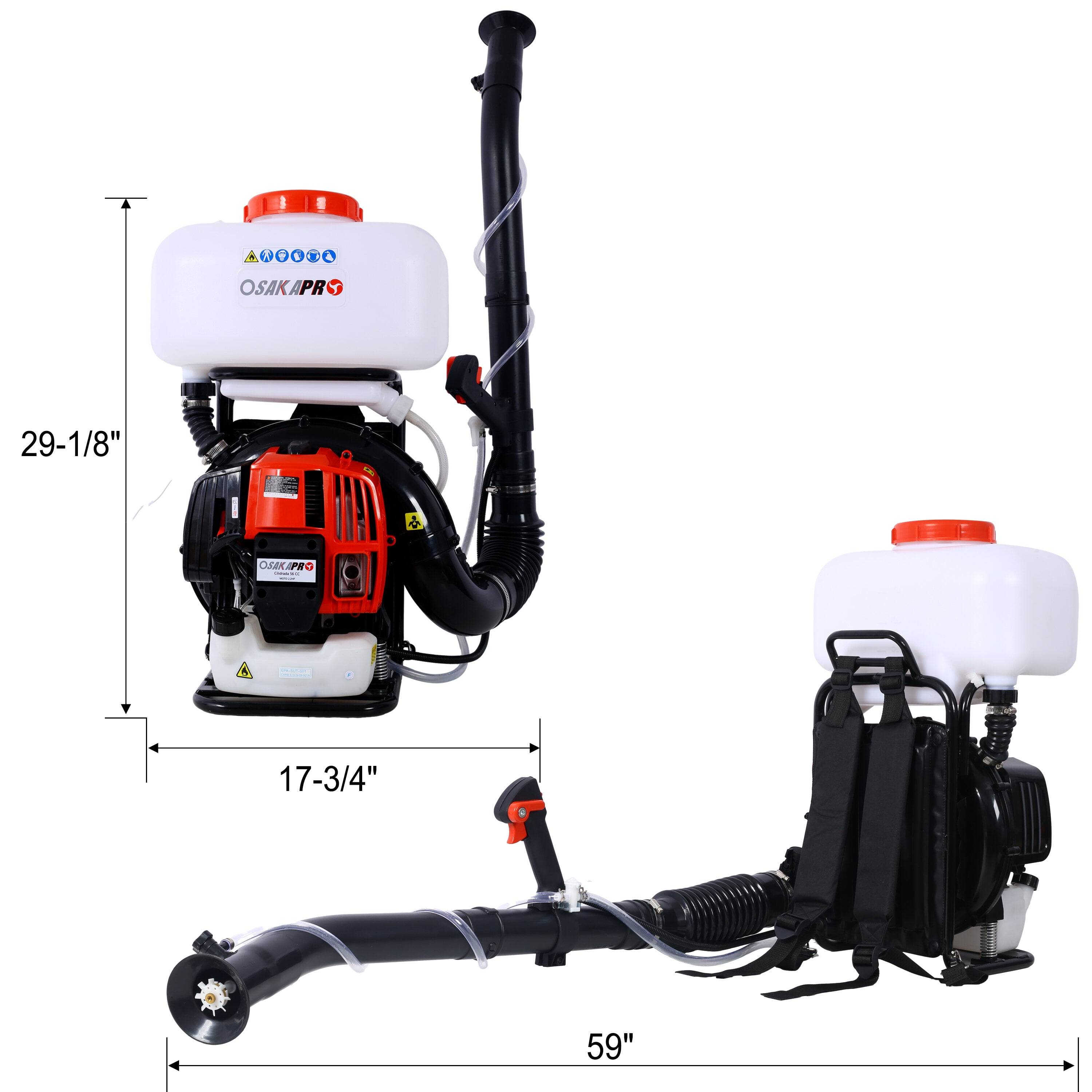 55.7cc Mosquito fogger Mister Duster Mosquito Sprayer Backpack Sprayer ...