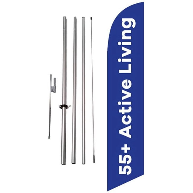 55+ Active Living Senior Living Community Advertising Feather Flag ...