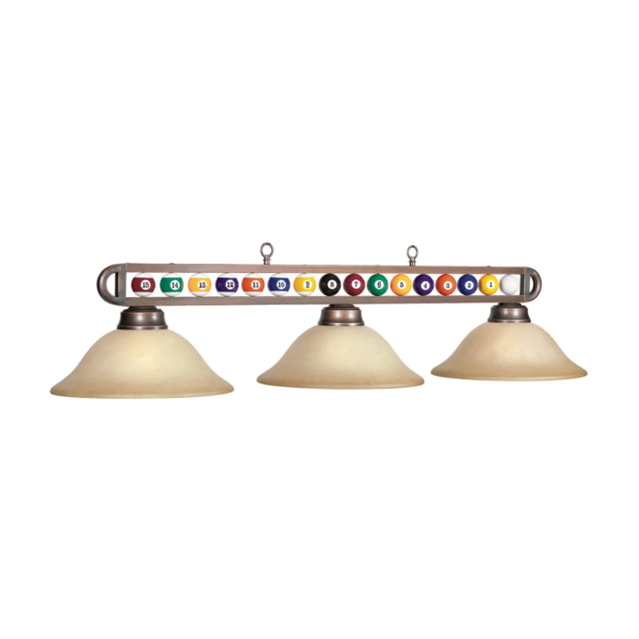 Traditional Style 55" Bronze 3-Light Billiard Ball Light Fixture ...