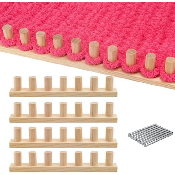 55” Chunky Blanket Loom Kit for DIY No-Needle Hand Knitting Adjustable ...