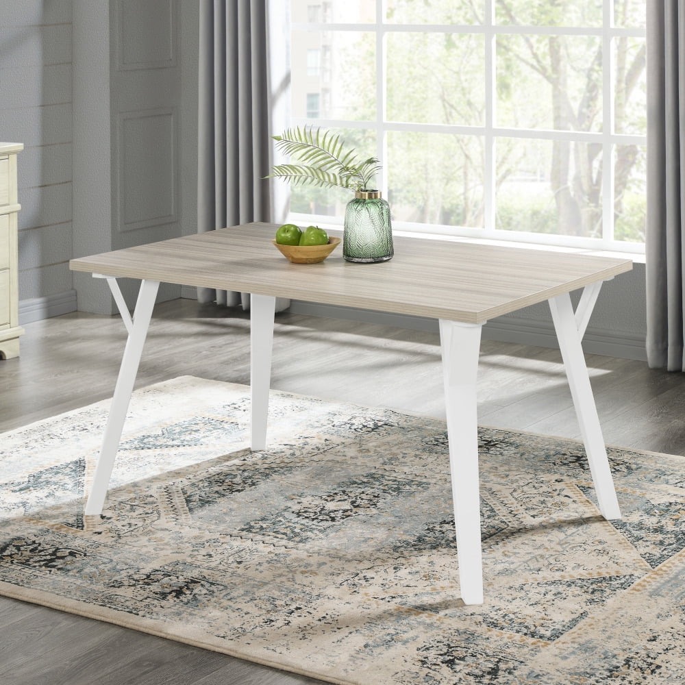 55" Contemporary Rectangular Dining Table, Wood Counter Height Table ...