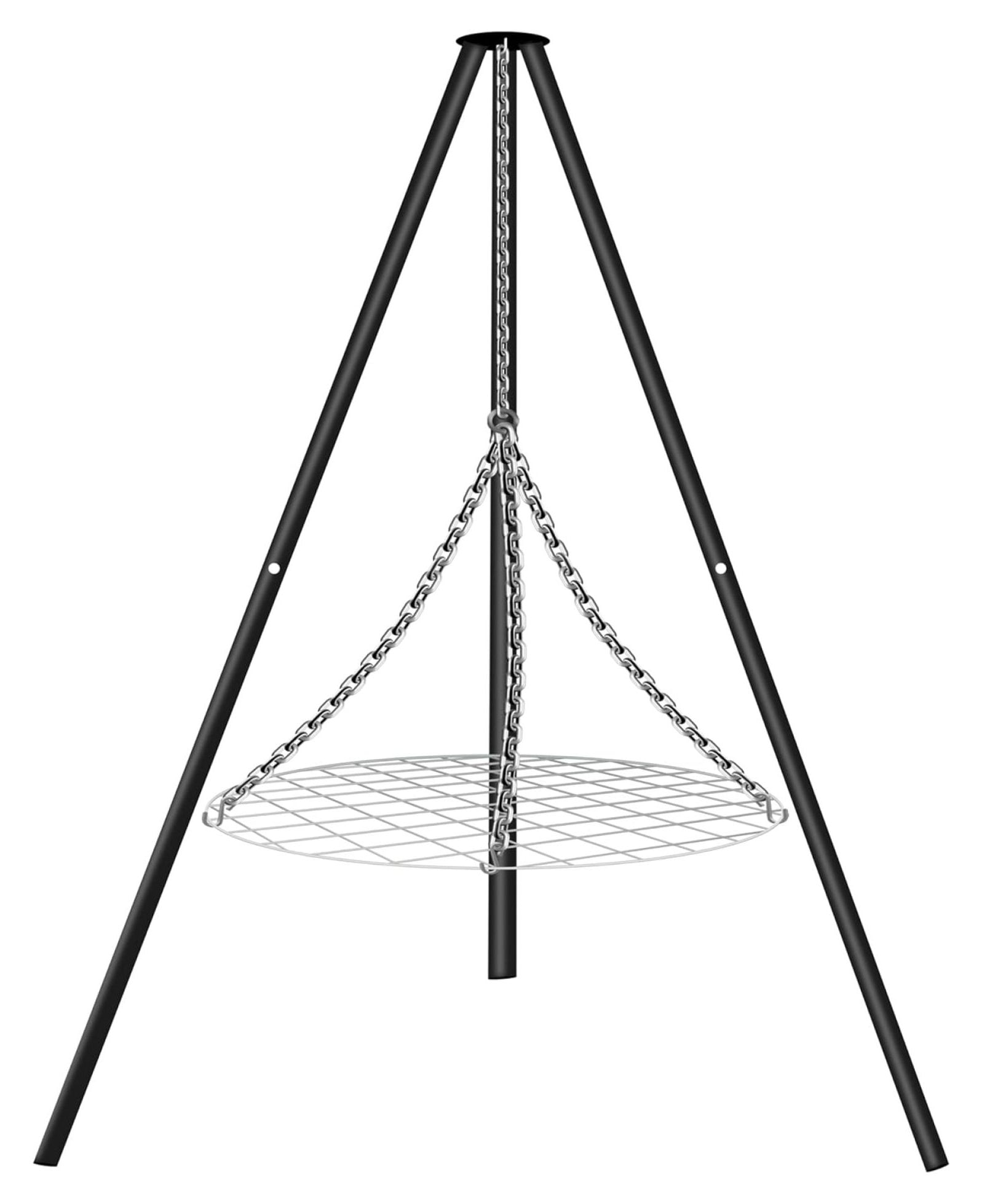 55" Cooking Tripod for Campfire With Adjustable Chain & Stainless Steel ...