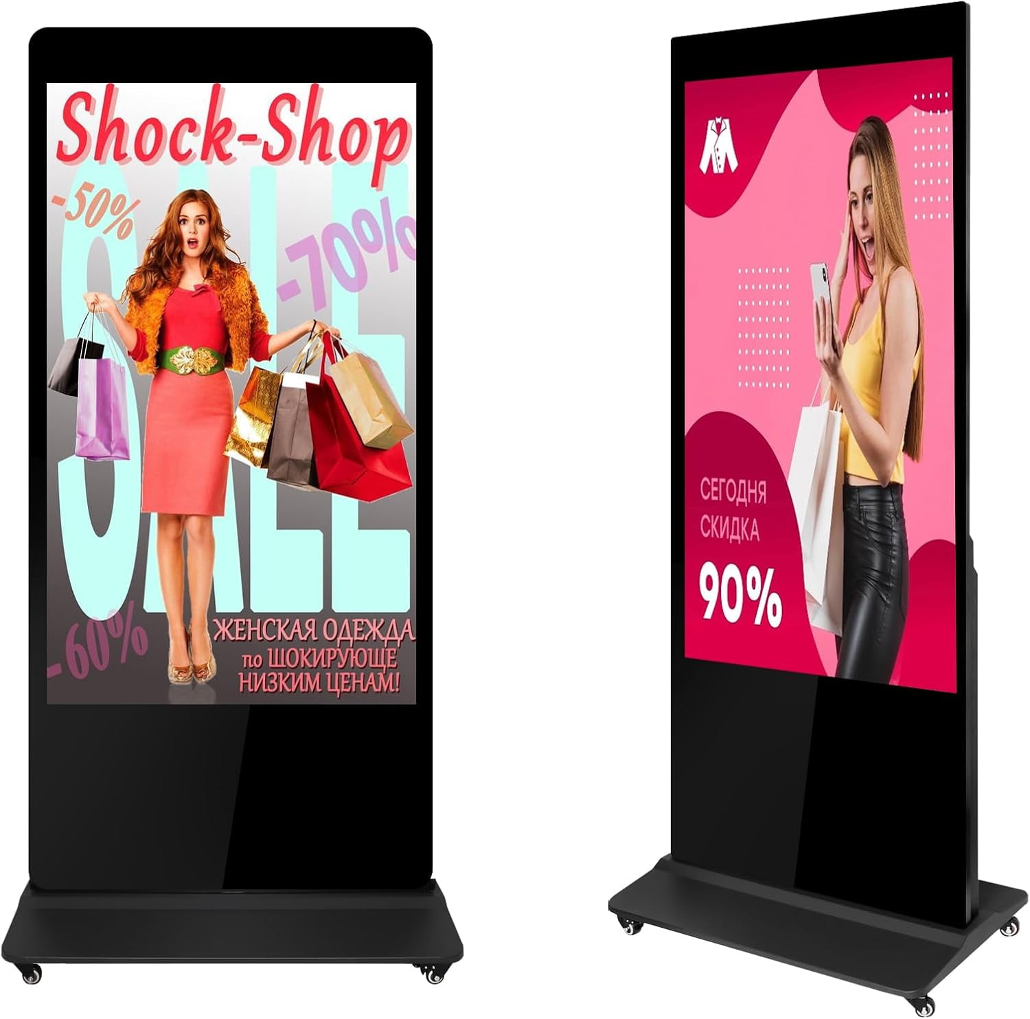 55" Digital Signage Displays 4K NonTouch-Screen Kiosks Advertizing IPS ...