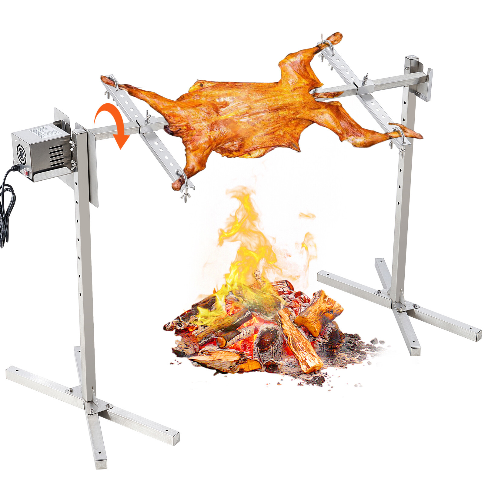 55 "Electric BBQ Rotisserie Grill Kit Stainless Steel Grill 132lb Pig ...