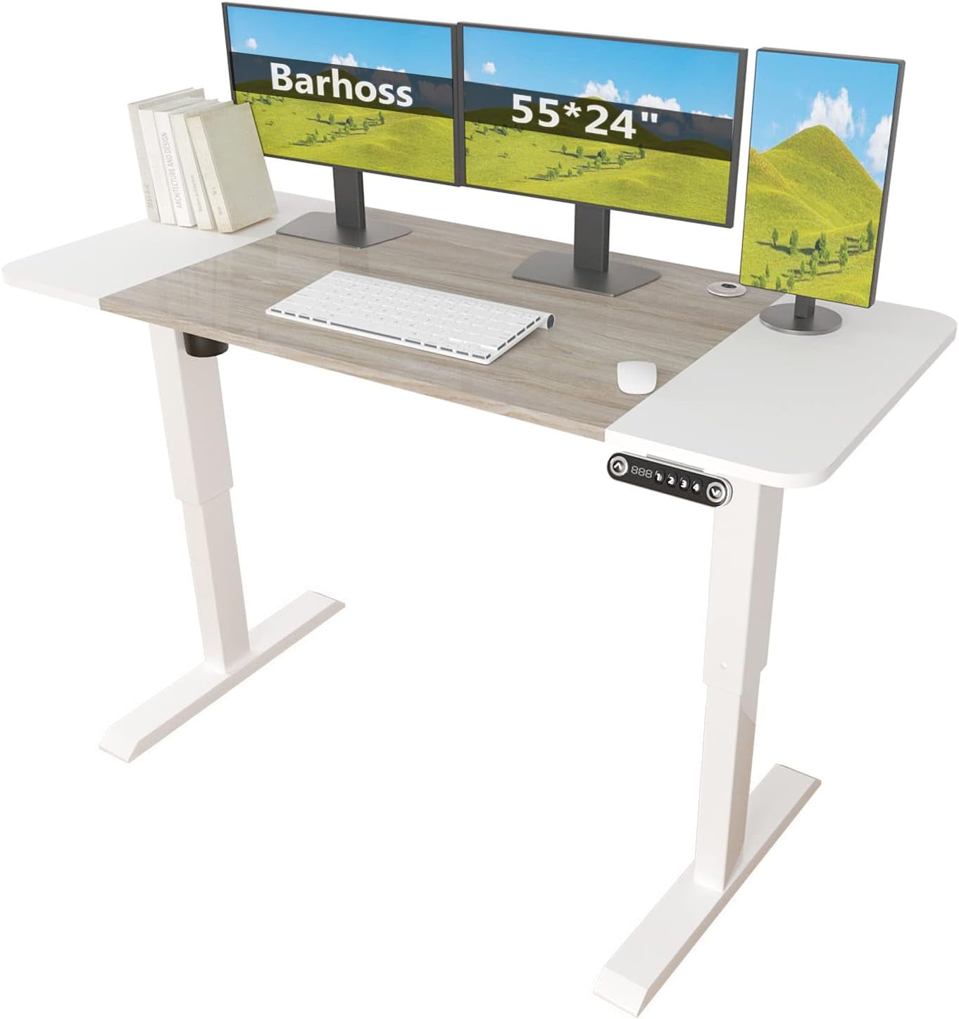 55” Electric Desk – Modern Height Adjustable Workstation with Quiet ...