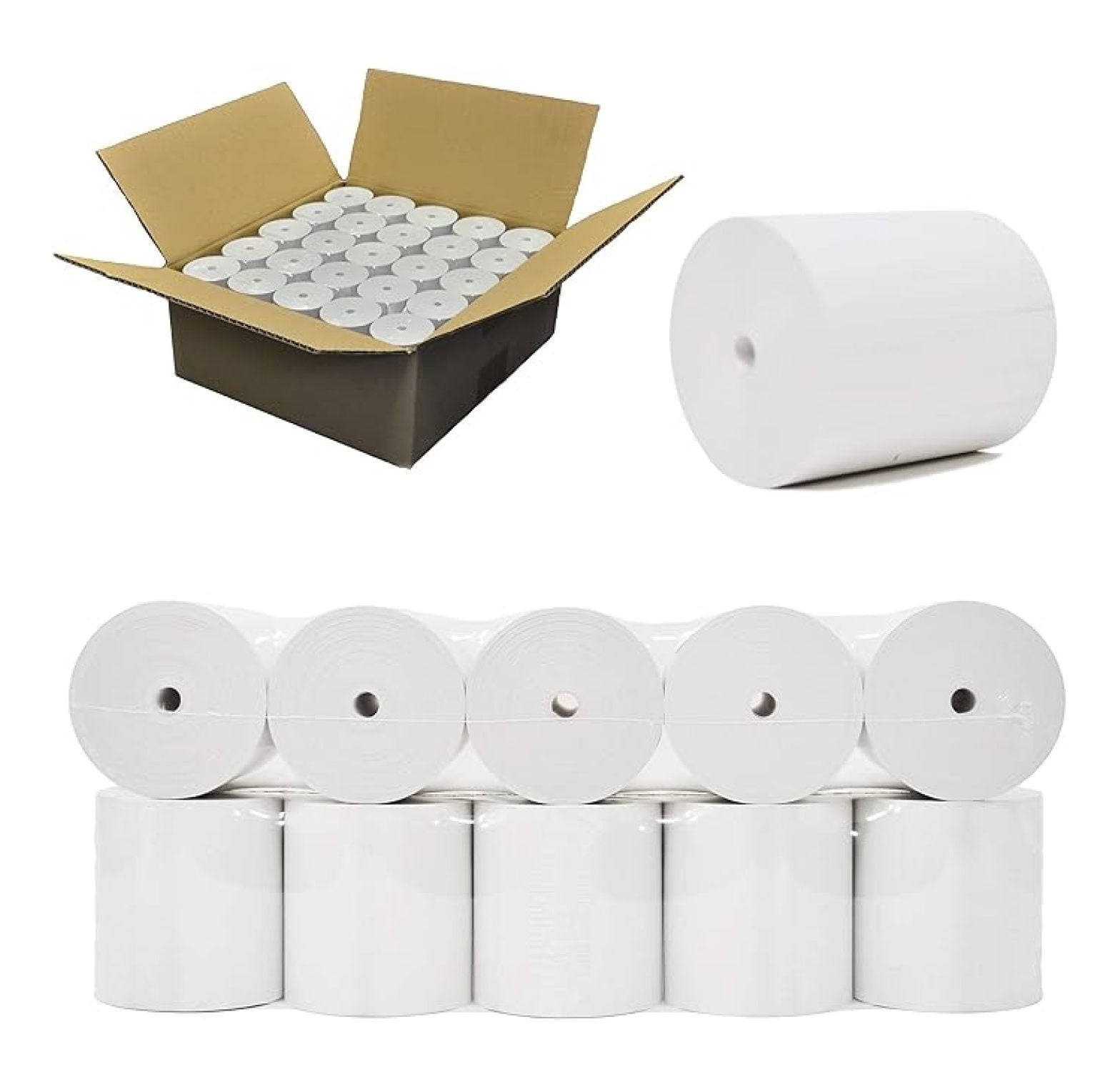 55 GSM Coreless - 3-1/8" x273' (50 Rolls) Bpa Free Point-Of-Sale ...