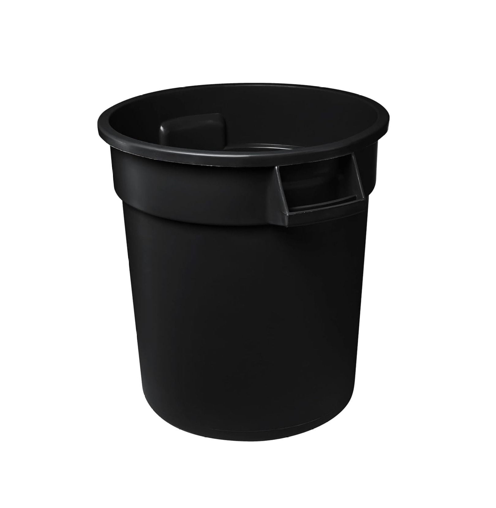 55 Gallon Black Round Plastic Storage Container for Feed, Seed, or ...