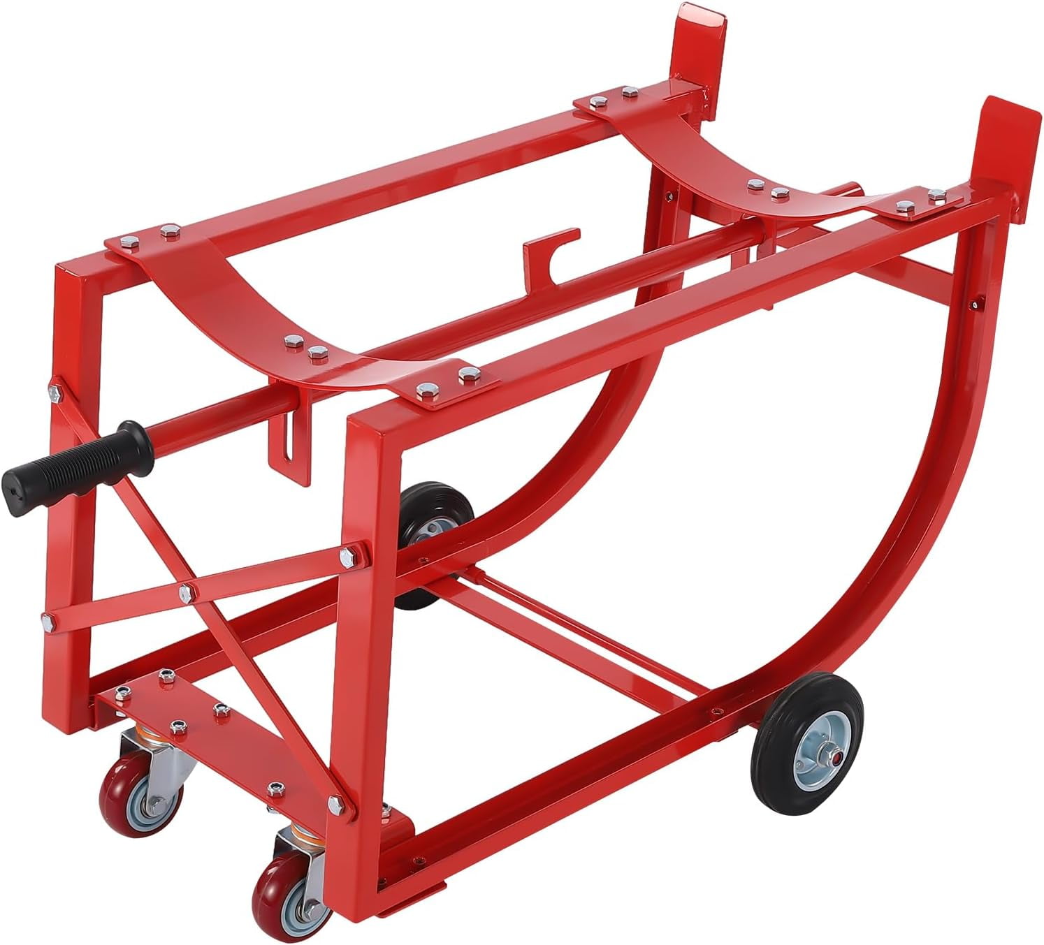 55 Gallon Drum Cradle, Heavy Duty Steel Drum Rack with 4 Wheels 600LBS ...