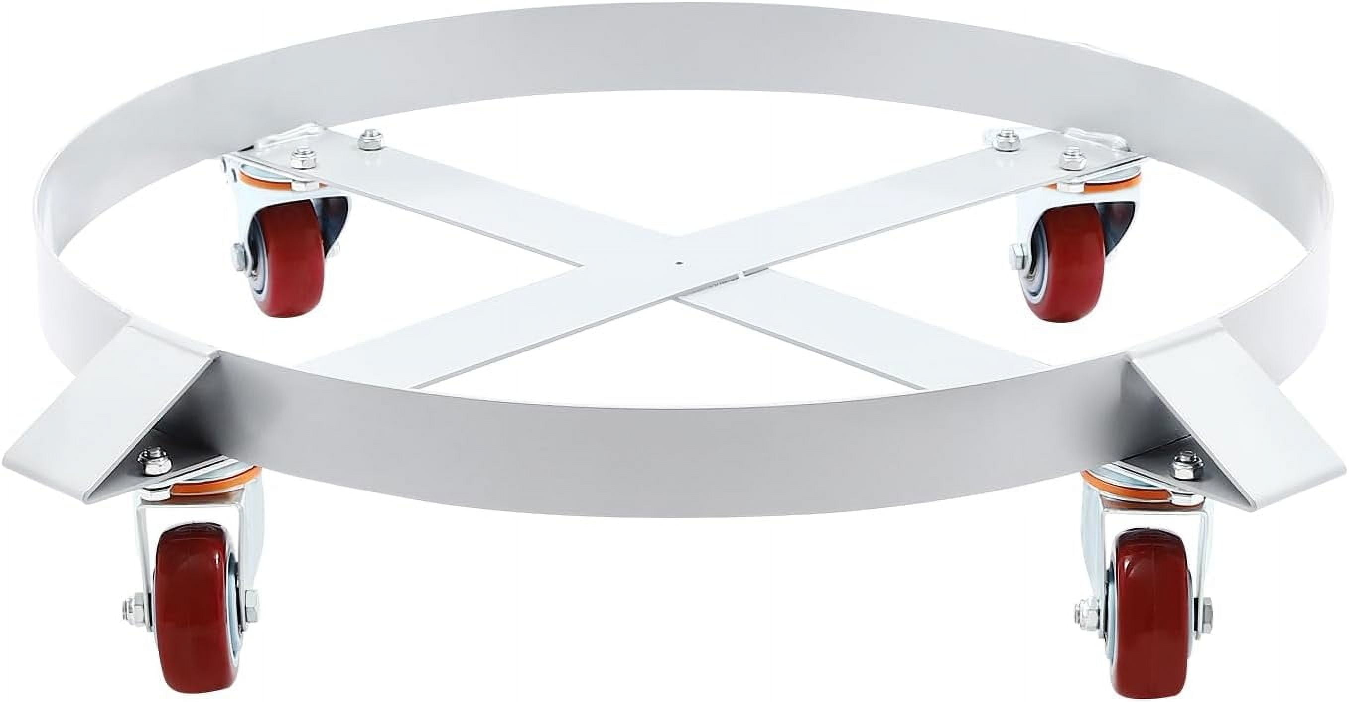 55-Gallon Drum Dolly Set of 2, 1200 Lbs Capacity Heavy-Duty Steel Dolly ...