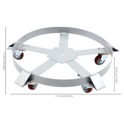 55-Gallon Drum Dolly Set of 3, 1250 Lbs Capacity Heavy-Duty Steel Dolly ...