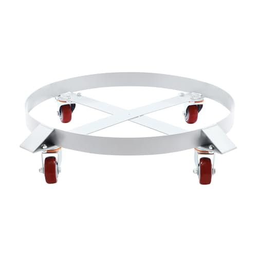 55-Gallon Drum Dolly Set of 4, 1200 Lbs Capacity Heavy-Duty Steel Dolly ...