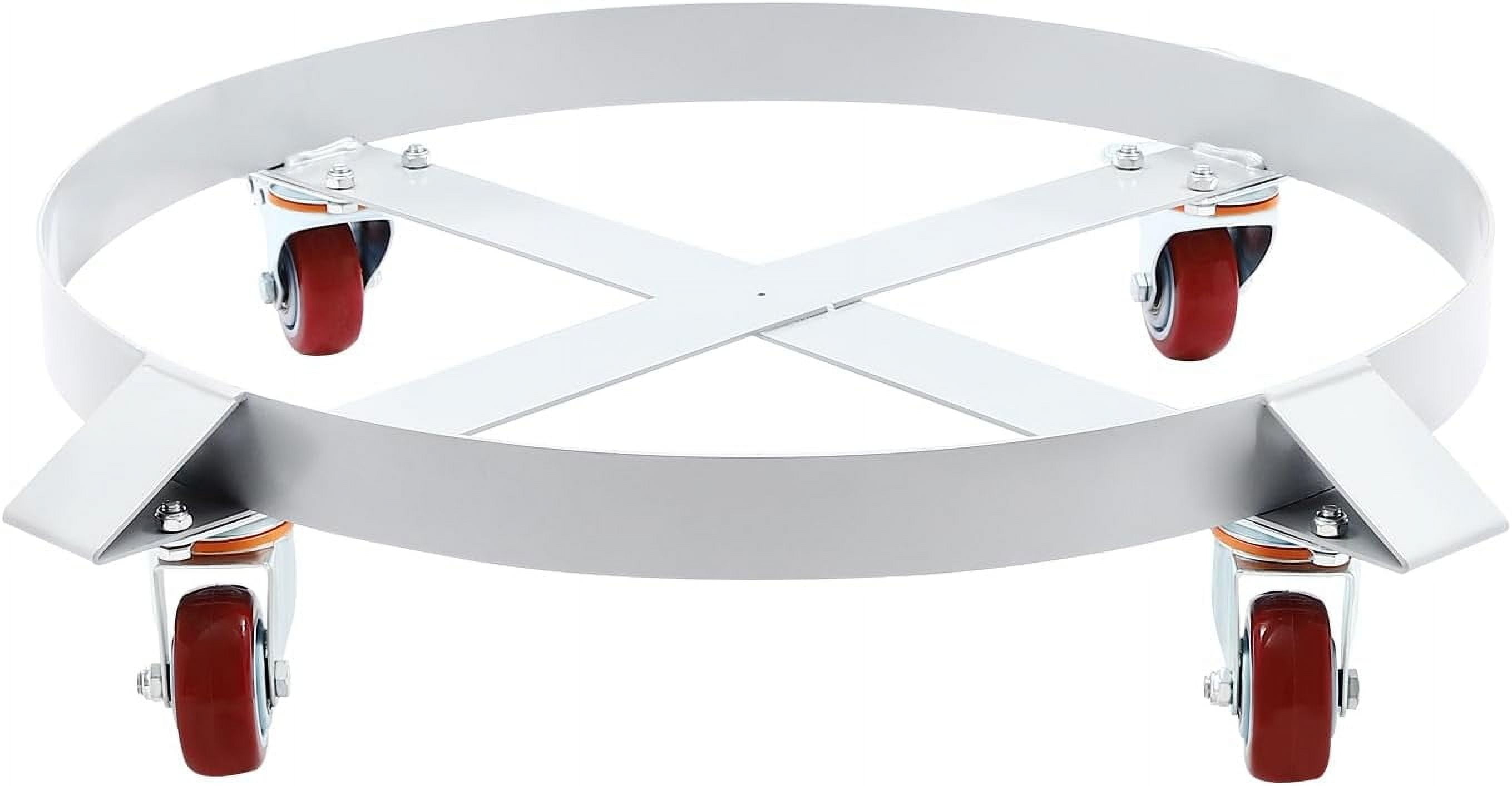 55-Gallon Drum Dolly Set of 4, 1200 Lbs Capacity Heavy-Duty Steel Dolly ...