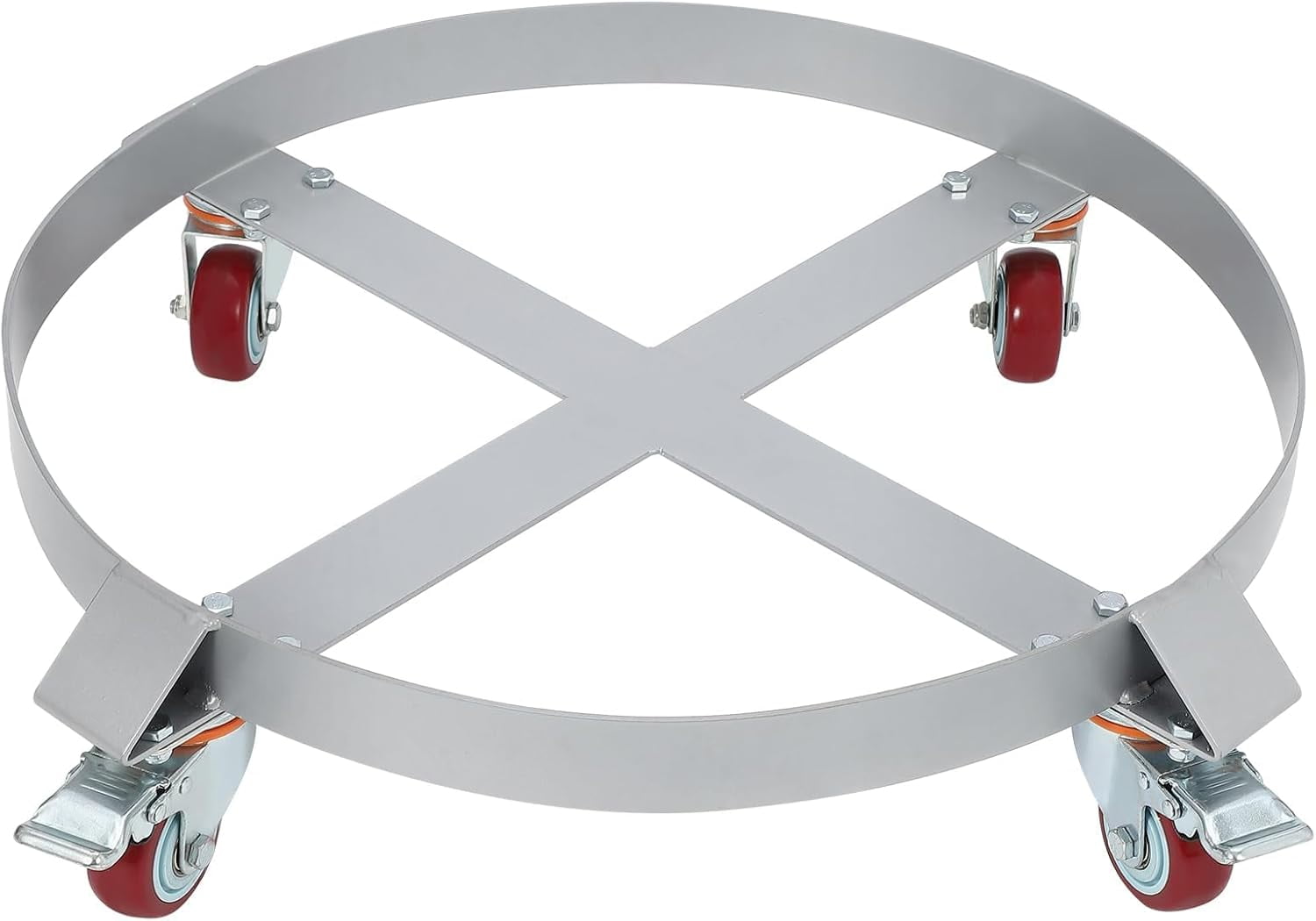 55-Gallon Drum Dolly,Steel Frame Barrel Dolly with 4 Swivel Casters ...