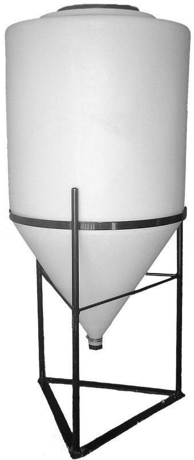 15 Gallon Full Drain Cone Bottom Inductor Tank with Steel Stand ...