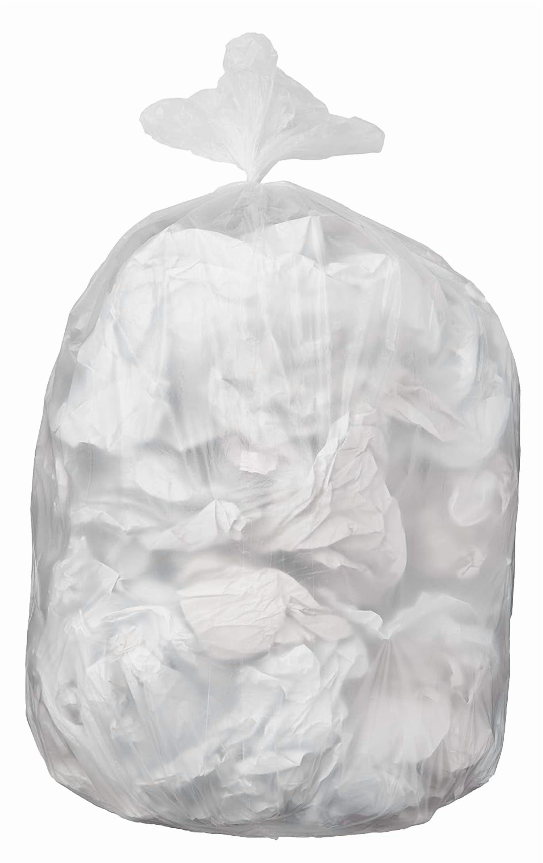 55 Gallon Heavy-Duty Trash Bags, Leak Resistant, Unscented, Clear, 50 ...