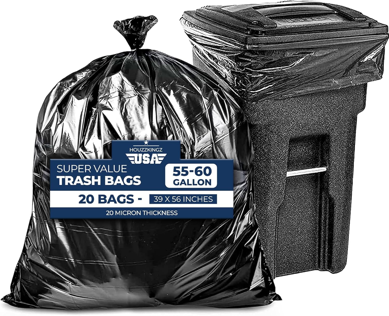 Heavy Duty Trash Bags Reli. ProGrade 55 Gallon Contractor Trash Bags ...