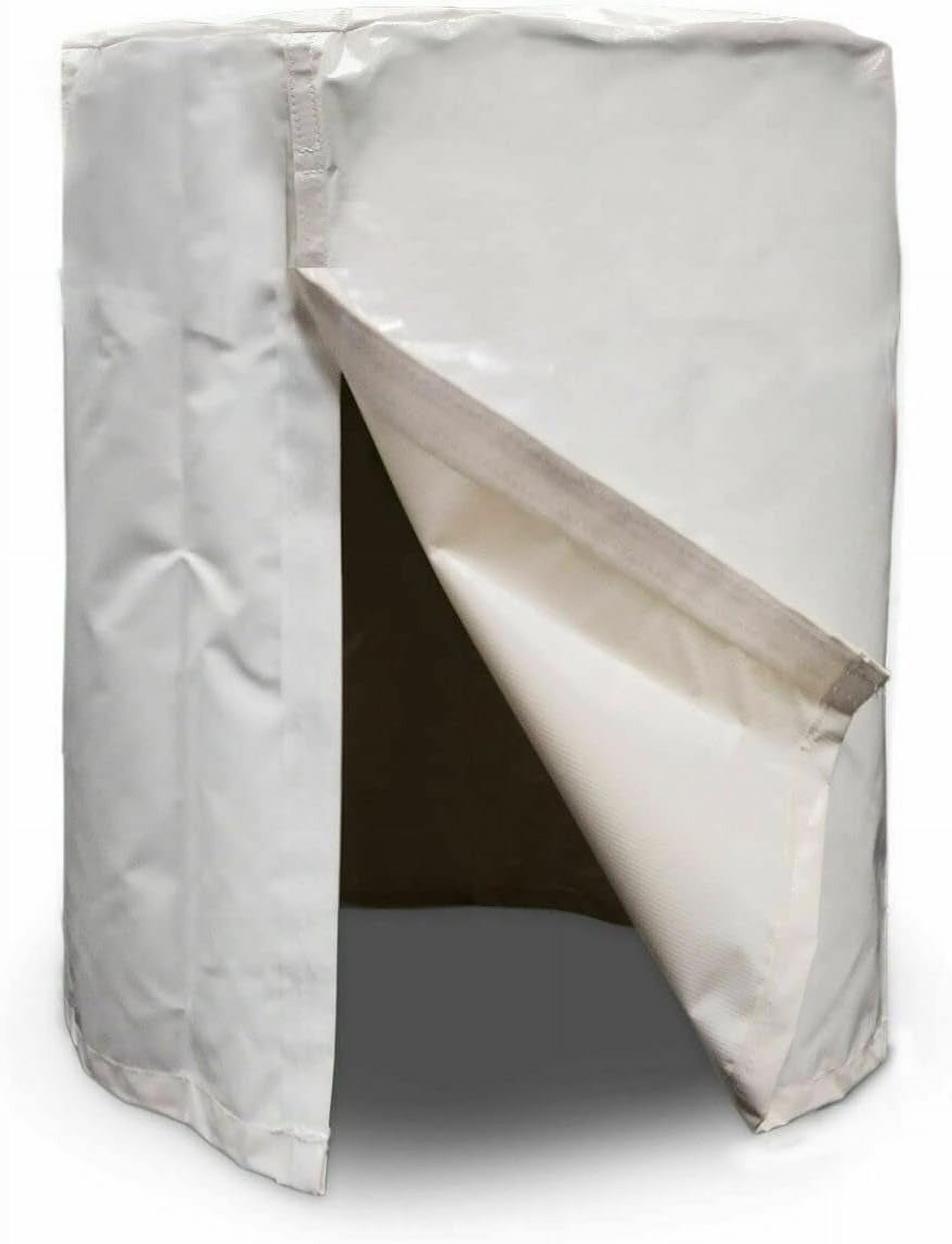55 Gallon Rain Barrel Cover, White Vinyl, Fits Most 55 Gal Drums, 24 x ...