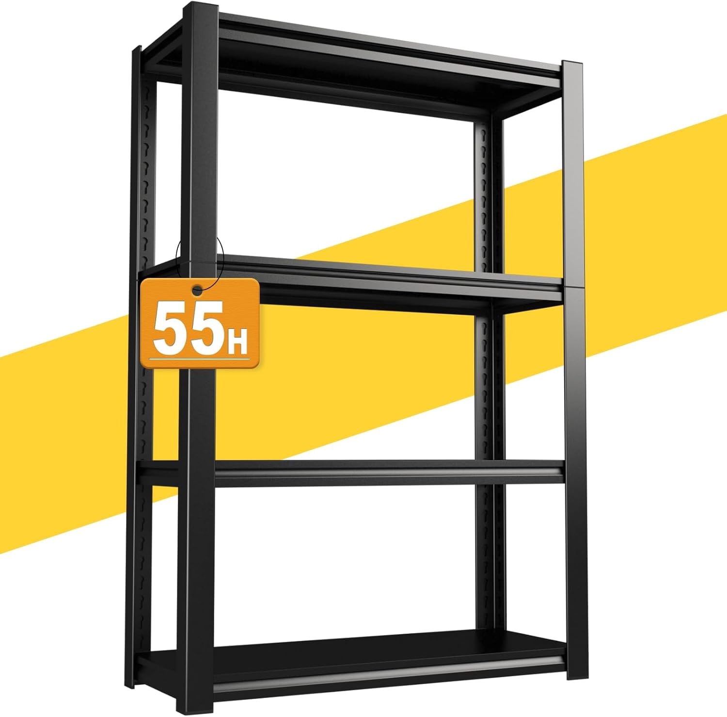 55''H Heavy Duty Shelving,Metal Storage Shelving Rack,4 Tier Garage ...