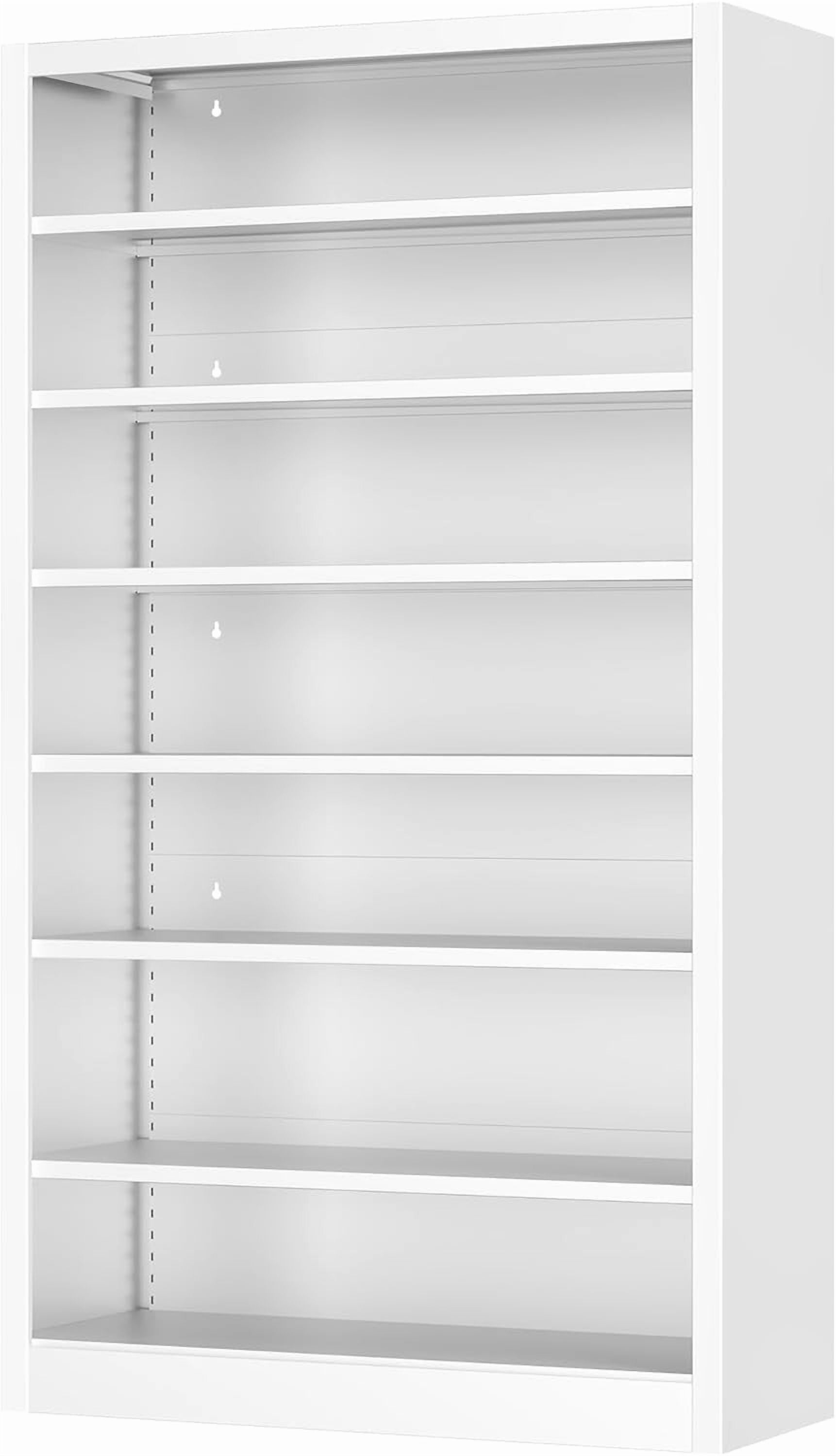 55" Heavy-Duty Steel Standing Shelf Unit - 6 Adjustable Shelves with ...