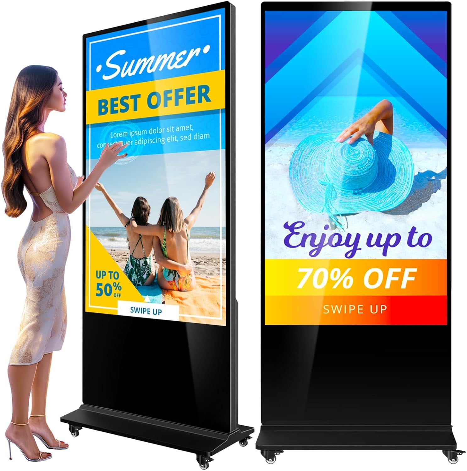 55 Inch 4K Digital Signage Display,Smart Cloud Control Touch-Screen ...