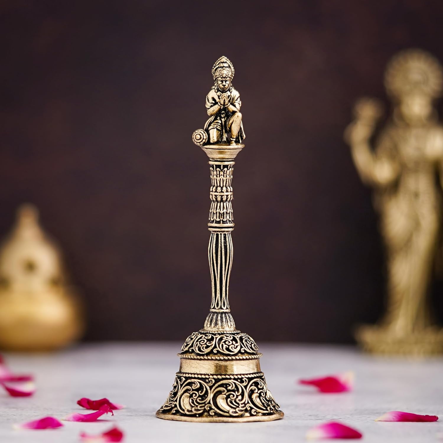 55 Inch Brass Hanuman Ji Pooja Bell for Mandir Temple Lord Bajrang Bali ...