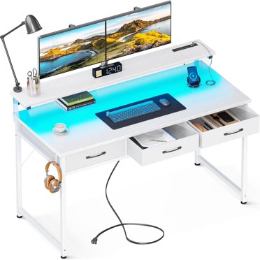 Free Shipping! Walsunny 72" L Shaped Home Office Desk with 3 Tier ...